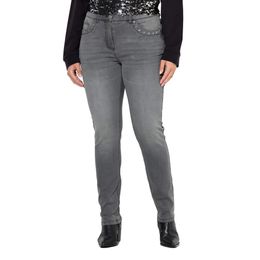 Ulla Popken Jeans in grey denim | Gr.: 42 - Normalgr&ouml;&szlig;e