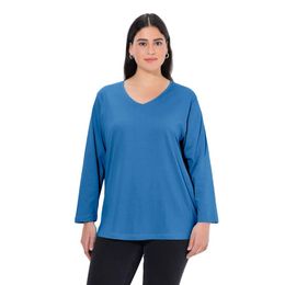 Ulla Popken Shirt in kornblume | Gr.: 62/64