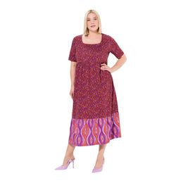 Ulla Popken Kleid in aubergine | Gr.: 58-60
