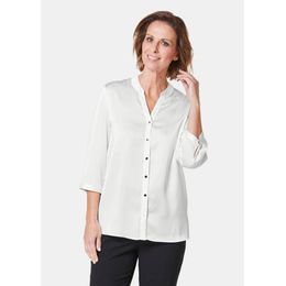 GOLDNER Stehkragenbluse Bluse mit festlichem Stehkragen in weiß | Gr.: 46
