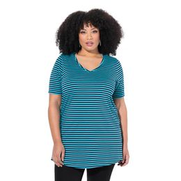 Ulla Popken Longshirt in tiefes aqua | Gr.: 62/64