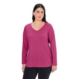 Ulla Popken Shirt in klassisch dunkle beere | Gr.: 58-60