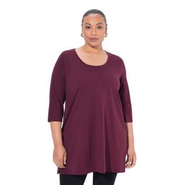 Ulla Popken Longshirt in dunkel weinrot | Gr.: 62/64