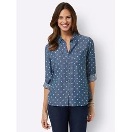 WITT WEIDEN Hemdbluse in blue-bleached-bedruckt | Gr.: 42