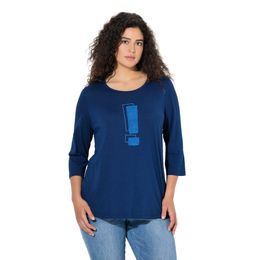 Ulla Popken Shirt in dunkelblau | Gr.: 62/64