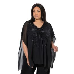 Ulla Popken Shirt in schwarz | Gr.: 58-60