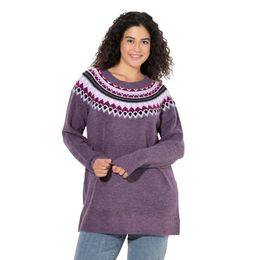 Ulla Popken Pullover in aubergine | Gr.: 42-44