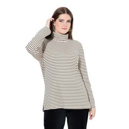Ulla Popken Longsleeve in perlwei&szlig; | Gr.: 50-52