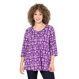Ulla Popken Shirt in dunkles violett | Gr.: 50-52