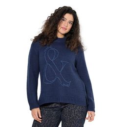 Ulla Popken Pullover in tintenblau | Gr.: 54-56