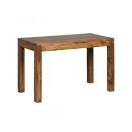 KADIMA DESIGN Esstisch Massivholz Sheesham, Handgefertigt, Holztisch, Küche in Braun | Gr.: 80 x 80 x 76 cm