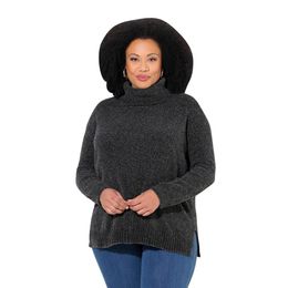 Ulla Popken Oversized-Pullover in graphitgrau | Gr.: 50-52