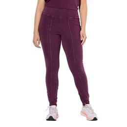 Ulla Popken Leggings in traubenrot | Gr.: 50-52