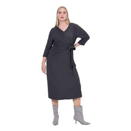 Ulla Popken Kleid in mittel grau melange | Gr.: 50-52