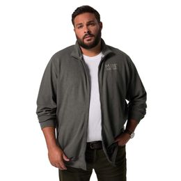 Men Plus Sweatjacke in elefantgrau | Gr.: XXL
