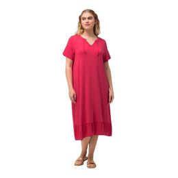 Ulla Popken Jerseykleid in dunkel rosa | Gr.: 50-52
