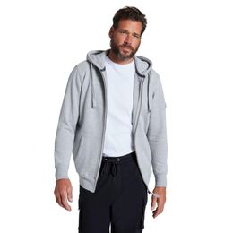 JP1880 Sweatjacke in grau melange | Gr.: 7XL