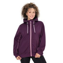 Ulla Popken Softshelljacke in traubenrot | Gr.: 42-44