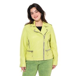 Angel of Style Lederjacke in limettengr&uuml;n | Gr.: 48
