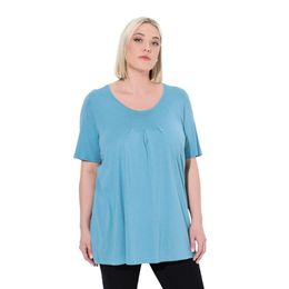 Ulla Popken Shirt in helles petrol | Gr.: 54-56