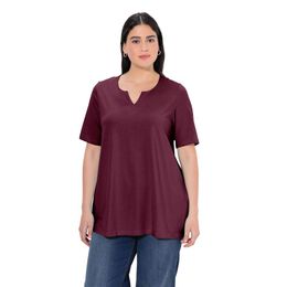 Ulla Popken Shirt in dunkle beere | Gr.: 50-52
