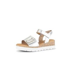 Gabor Plateau Sandalen in silber | Gr.: 40