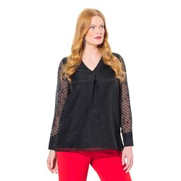 Ulla Popken Bluse in schwarz | Gr.: 54-56