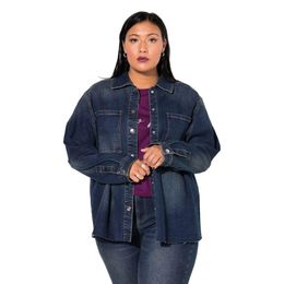 Studio Untold Hemdbluse in dark blue denim | Gr.: 50-52