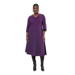 Ulla Popken Midikleid in dunkelviolett | Gr.: 50-52