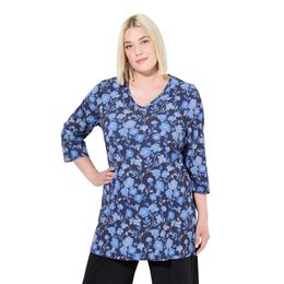 Ulla Popken Longshirt in schwarz | Gr.: 58-60