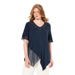 Ulla Popken Bluse in marine | Gr.: 50-52