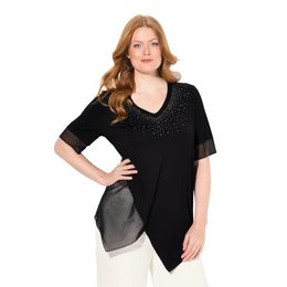 Ulla Popken Bluse in schwarz | Gr.: 50-52