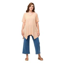 Ulla Popken Longshirt in helles pfirsich | Gr.: 42-44