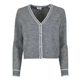 Noisy may Strickjacke 'Skylar' Damen Gr&ouml;&szlig;e L grau / wei&szlig;