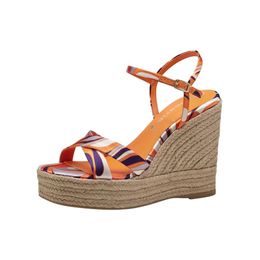 Tamaris Sandale Damen Gr&ouml;&szlig;e 38 pastelllila / dunkellila / orange / wei&szlig;