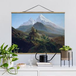 Bilderwelten Stoffbild mit Posterleisten Caspar David Friedrich - Der Watzmann