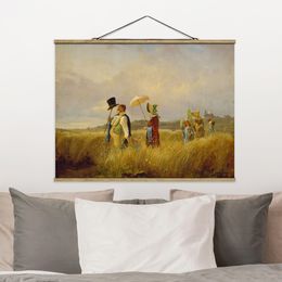 Bilderwelten Stoffbild mit Posterleisten Carl Spitzweg - Sonntagsspaziergang