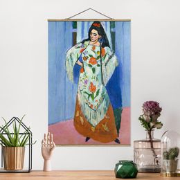 Stoffbild mit Posterleisten Henri Matisse - Madame Matisse im Manila-Schal