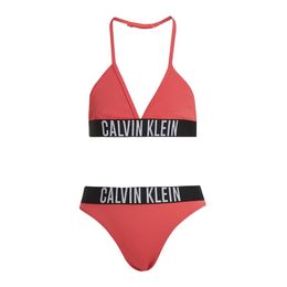 Calvin Klein Swimwear Bikini 'Intense Power' Mädchen Größe 128/140 melone / schwarz / weiß