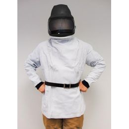 EKASTU P4-PLUS Leder-Strahlerschutzhelm mit &Auml;rmeln