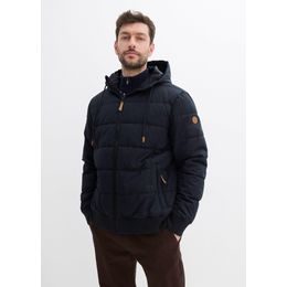 bonprix Wattierte Steppjacke, schwarz, Gr.56, Kernige Steppjacke in Blousonform mit Kapuze, 100% Baumwolle