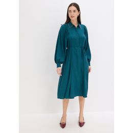 bonprix Midikleid mit Perlen Applikation, petrol