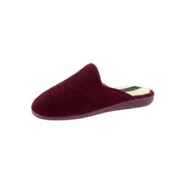 Pantoffel CLASSIC, Damen, Gr. 39, rot (bordeaux), Textil, Schuhe Hausschuh Pantoffeln