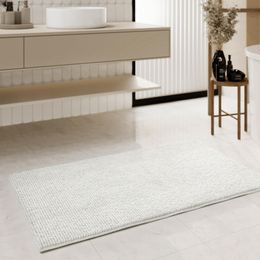 Badematte WECON HOME BASICS "Balu", wei&szlig;, H:14mm, Polyester, Badematten, Badematte