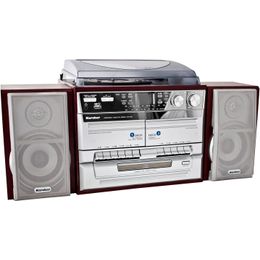 Kärcher KARCHER Stereoanlage "KA 320", braun (mahagoni), B:61cm H:28,6cm T:29cm, Radios, CD-Player, USB Anschluss, MP3-Wiedergabe, Line-Out, Kopfhörerausgang