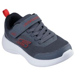 Sneaker Skechers "SELECTORS", M&auml;dchen, Gr. 35, grau, Synthetik, Textil, Schuhe Sneaker, Freizeitschuh mit Klettverschluss, Gr&ouml;&szlig;enschablone zum Download