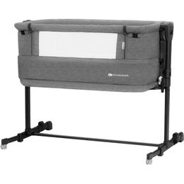 Beistellbett Kinderkraft "NESTE GROW", Baby, Gr. B/H/L: 57cm x 69cm x 100cm, kein H&auml;rtegrad, dunkelgrau, Kunststoff, Polyester, Babybetten