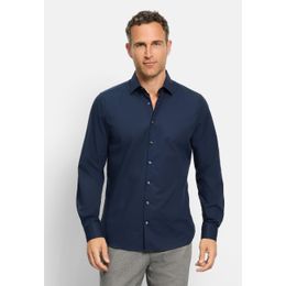 Businesshemd OLYMP "OLYMP Level Five, body fit, Businesshemd, New York Kent", Jungen, Gr. 37, Normaler Arm, kobalt, 100% Baumwolle, Hemden