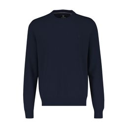 Strickpullover Lerros "Lerros", Damen, Gr. 3XL, blau (classic navy), 88% Schurwolle, 12% Kaschmir, Rundhals, Pullover Strickpullover