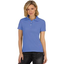 Poloshirt TRIGEMA "TRIGEMA Poloshirt aus Baumwolle", Damen, Gr. XS, lila (lavendel), 100% Baumwolle, Basic, Shirts